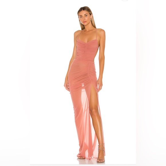 Dresses | New Michael Costello Backless Maeve Ruched Gown | Poshmark